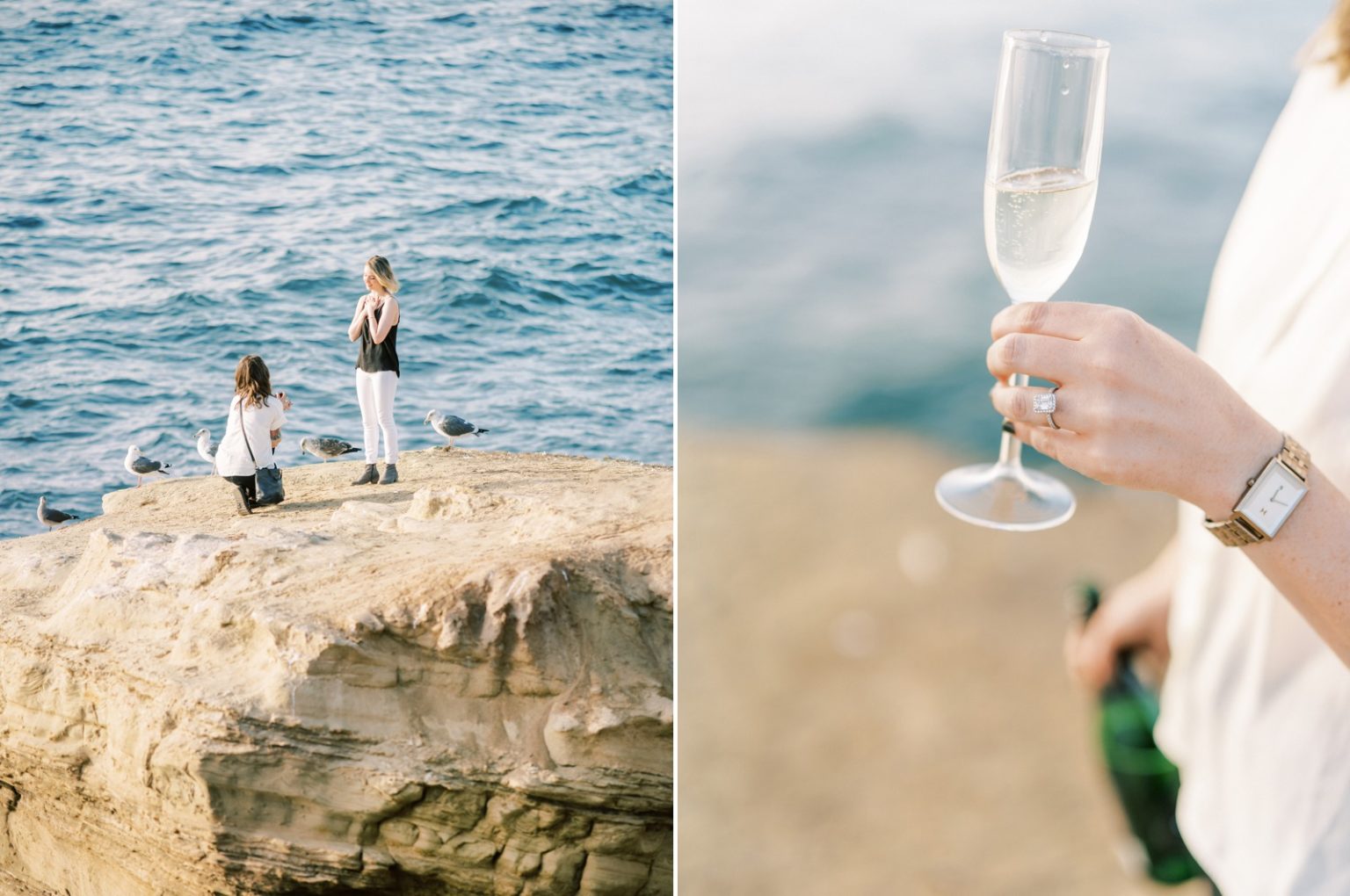 Amanda + Ramona Sunset Cliffs Proposal | Vanessa Rose Photo